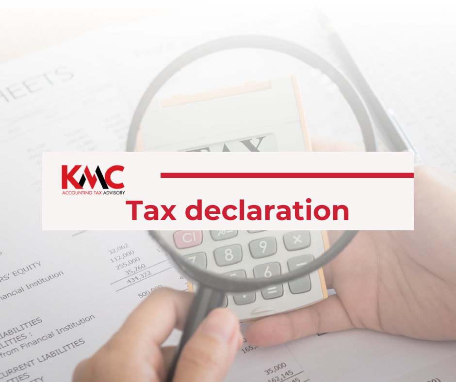 Tax declaration - KMC CONSULTING CO LTD