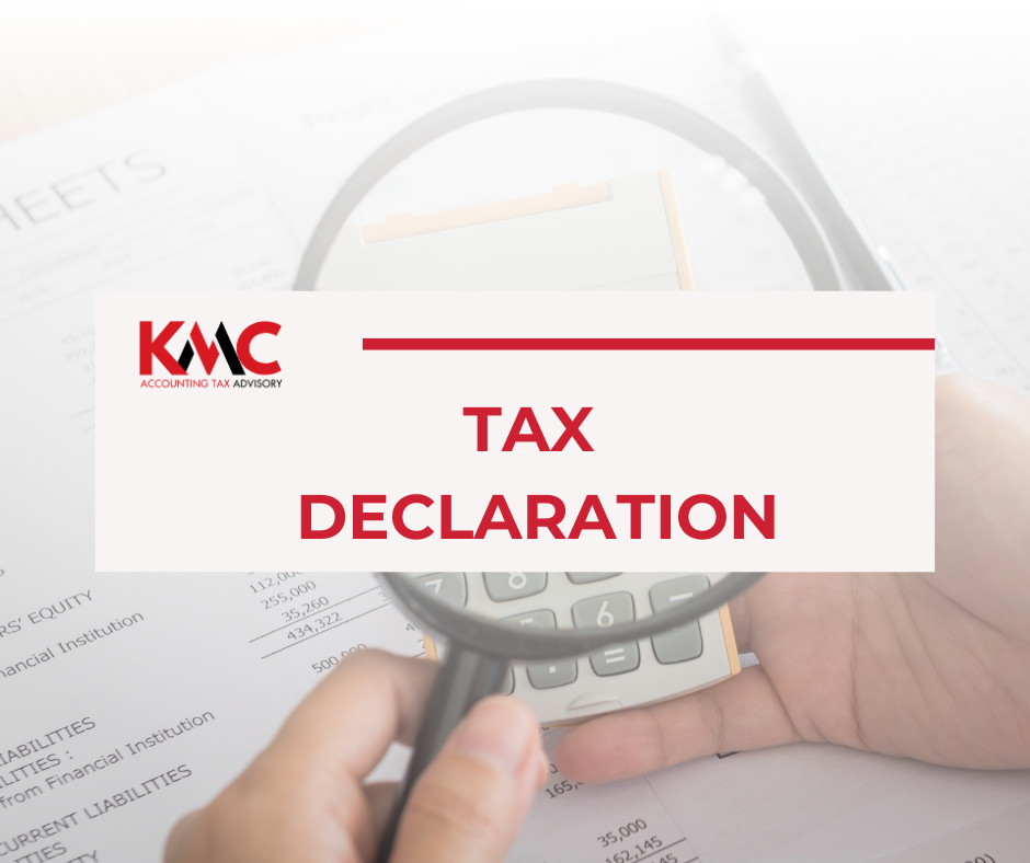 Tax declaration - KMC CONSULTING CO LTD